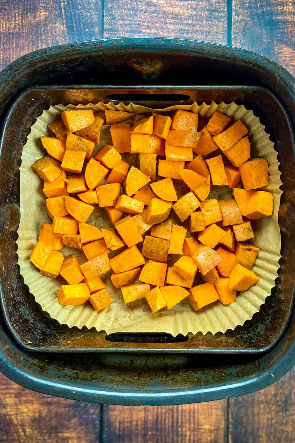 Air Fryer Cubed Sweet Potatoes - airfryerveg.com